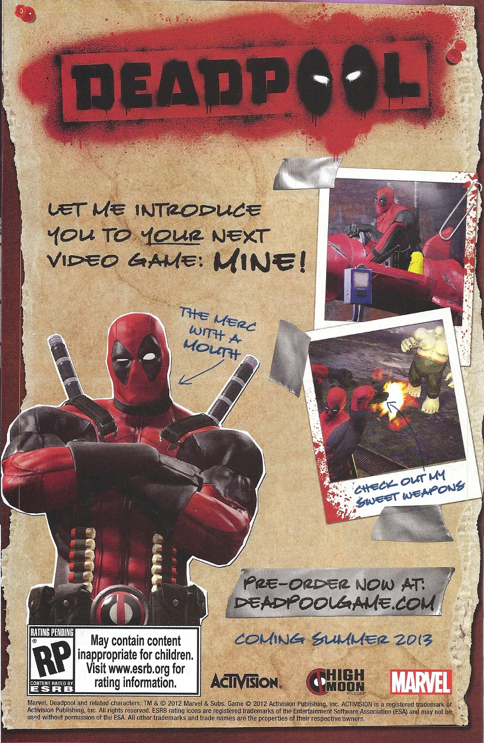 High Moon Studios' Deadpool Video Game Releasing in Summer 2013