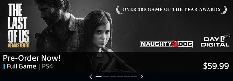 The Last of Us: Remastered Listed for PS4 on PlayStation Store