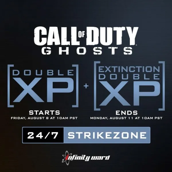 Call of Duty Black Ops 2 and Ghosts Double XP Weekend Start Tomorrow