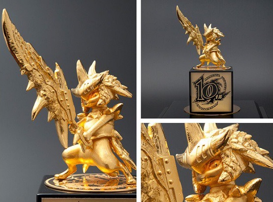 Gold Monster Hunter Statue Up for Sale, Marks 10th Anniv