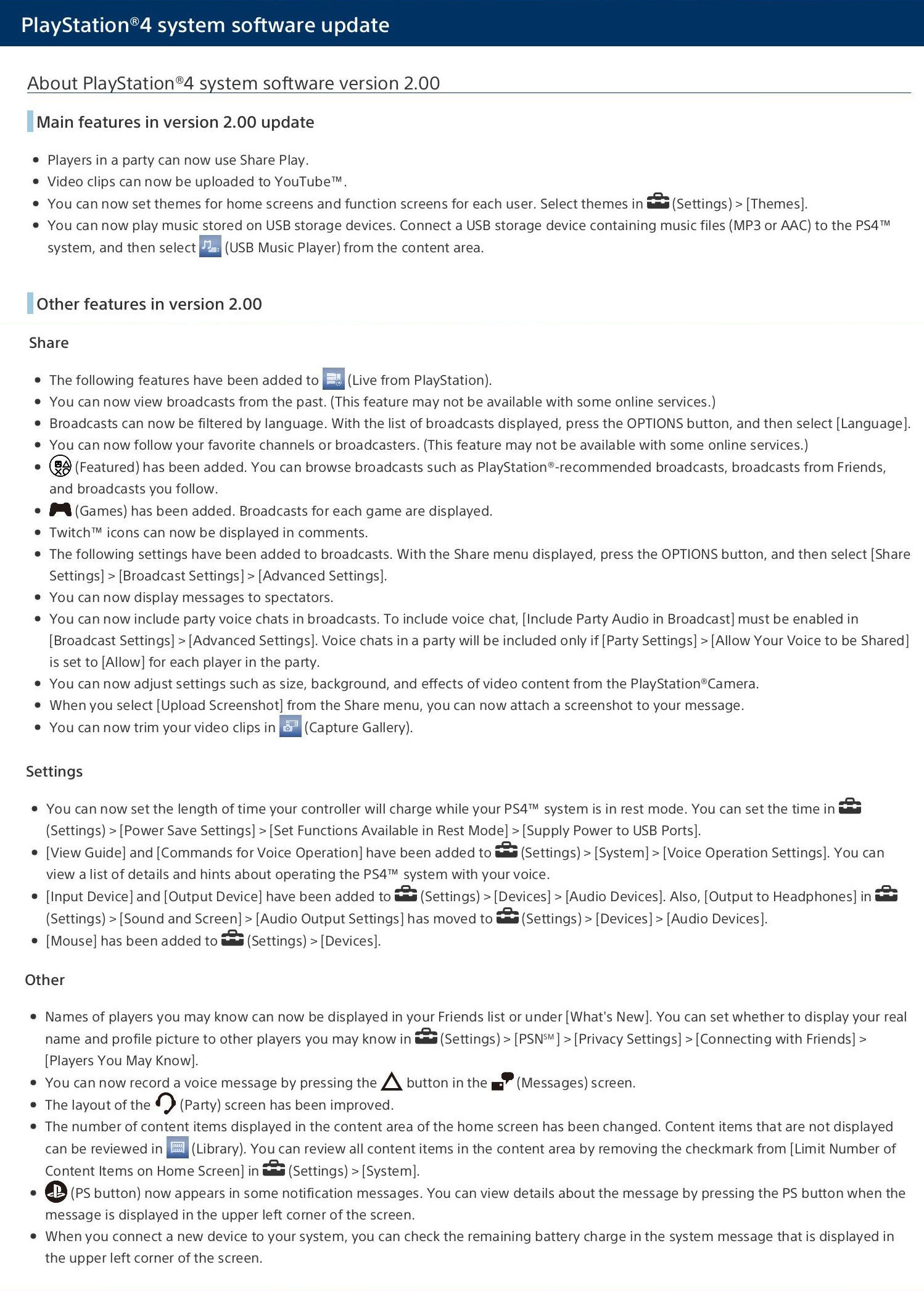 PS4 Firmware Update 2.00 Out Now, Fully Detailed