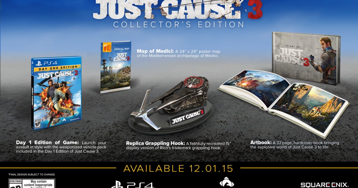Just Cause 3 Collectors Edition Includes Replica Grappling Hook, Costs $110