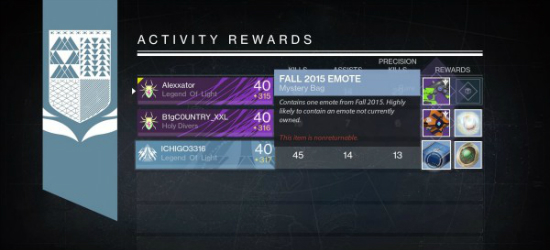 Destiny Exploit Dance Emotes Now Drop After Nightfalls, Bungie Aware of ...