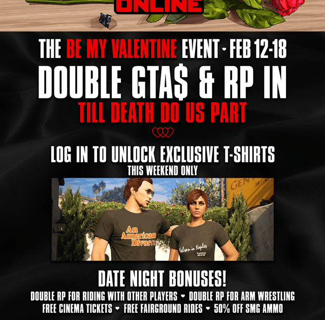 GTA Online Double RP & Double GTA$ Happening With "Be My Valentine ...