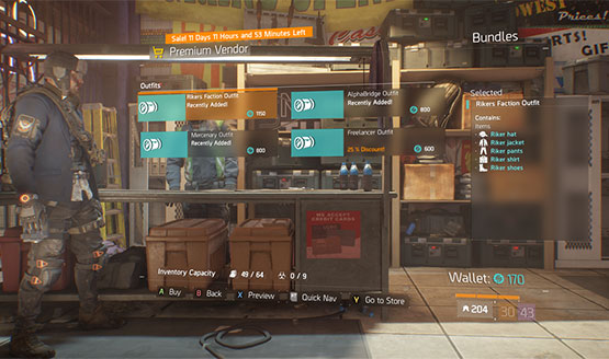 The Division Microtransactions Shop Is Live