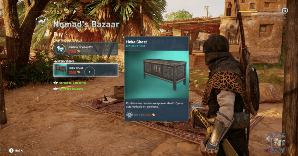 Assassins Creed Origins Loot Boxes Revealed in Video