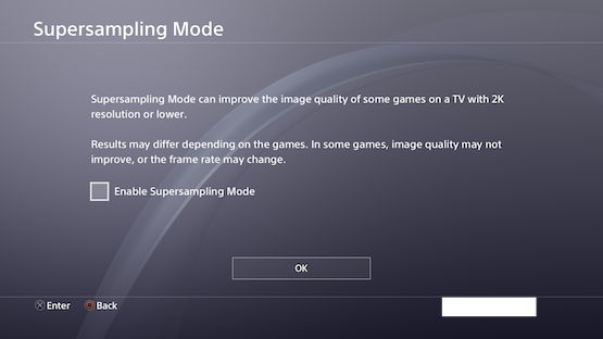 PS4 Supersampling Mode Will Be Part of PS4 5.50