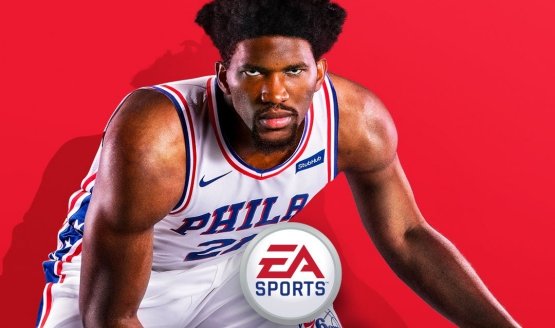 Philadelphia 76ers Star Joel Embiid NBA Live 19 Cover Athlete