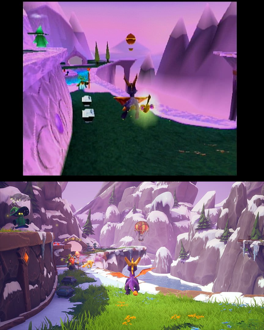 The PSone Dragon Shines in Remake Spyro Comparison Images