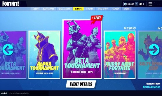 Fortnite Update Cranks Up the Competition with the New Events Tab