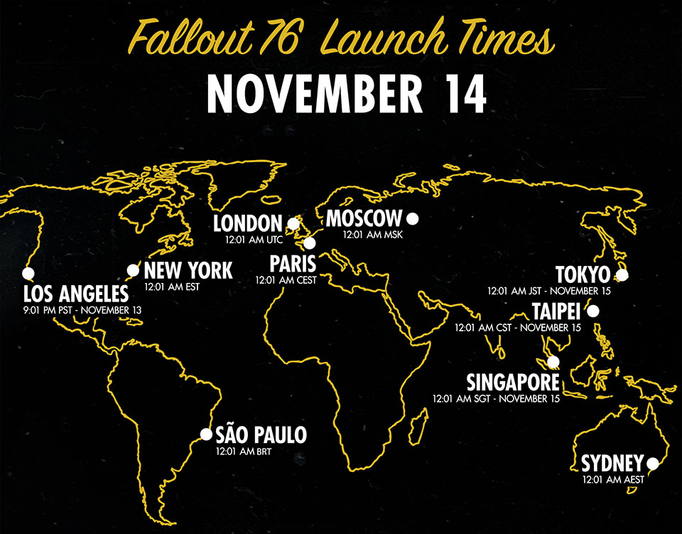 Fallout 76 Launch Time and Preload Details Revealed