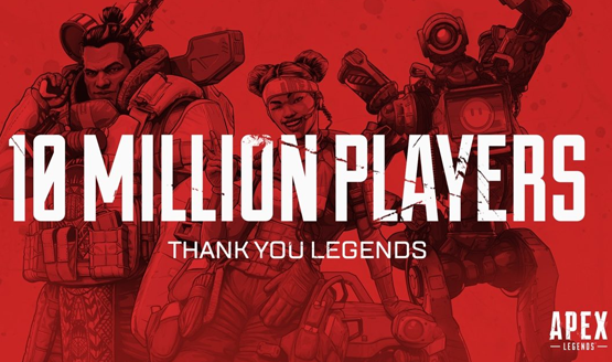 Apex Legends Player Count Surpasses 10 Million in Just 72 Hours