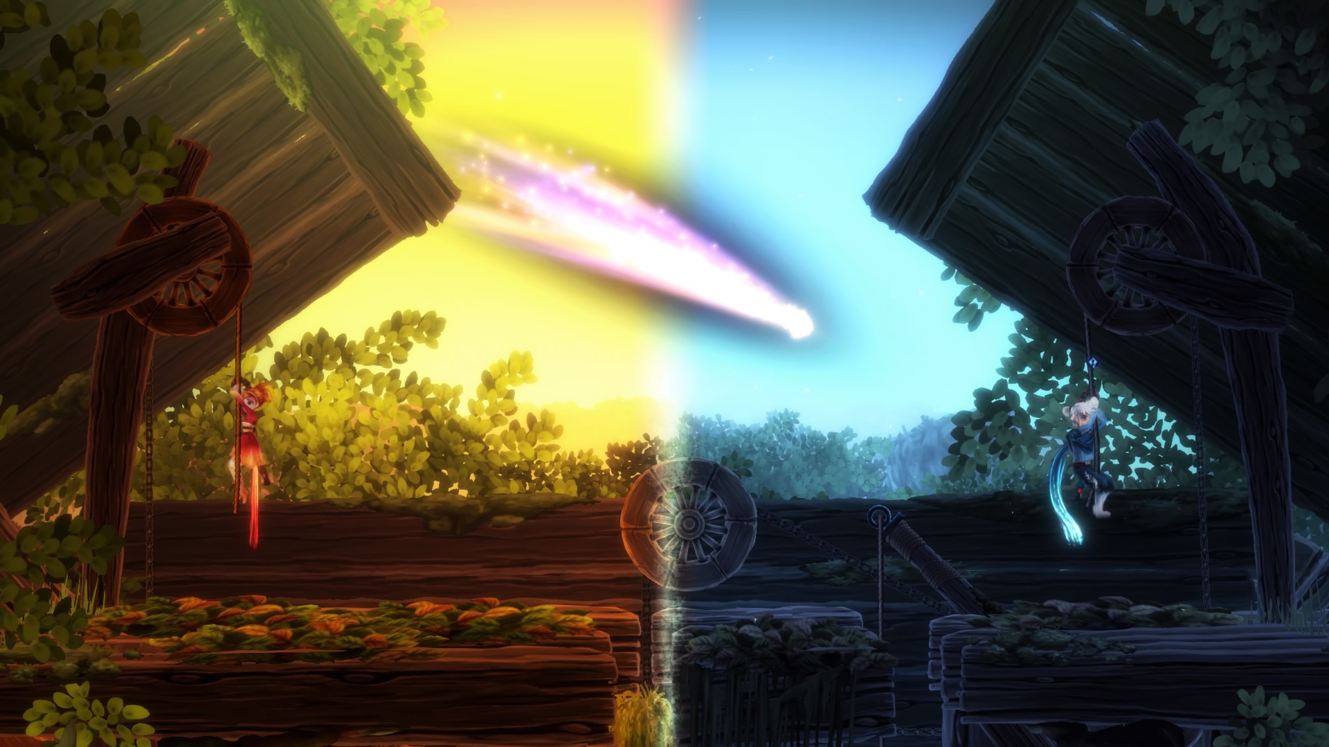 Degrees of Separation Gameplay Shows Off Beautiful 2D Platformer