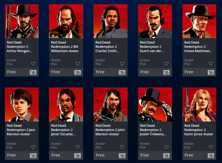 Free Red Dead Redemption 2 Avatars Available - PlayStation LifeStyle