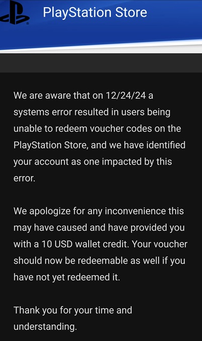 Sony Giving PS Store Credit as Apology for Issues Over Christmas ...